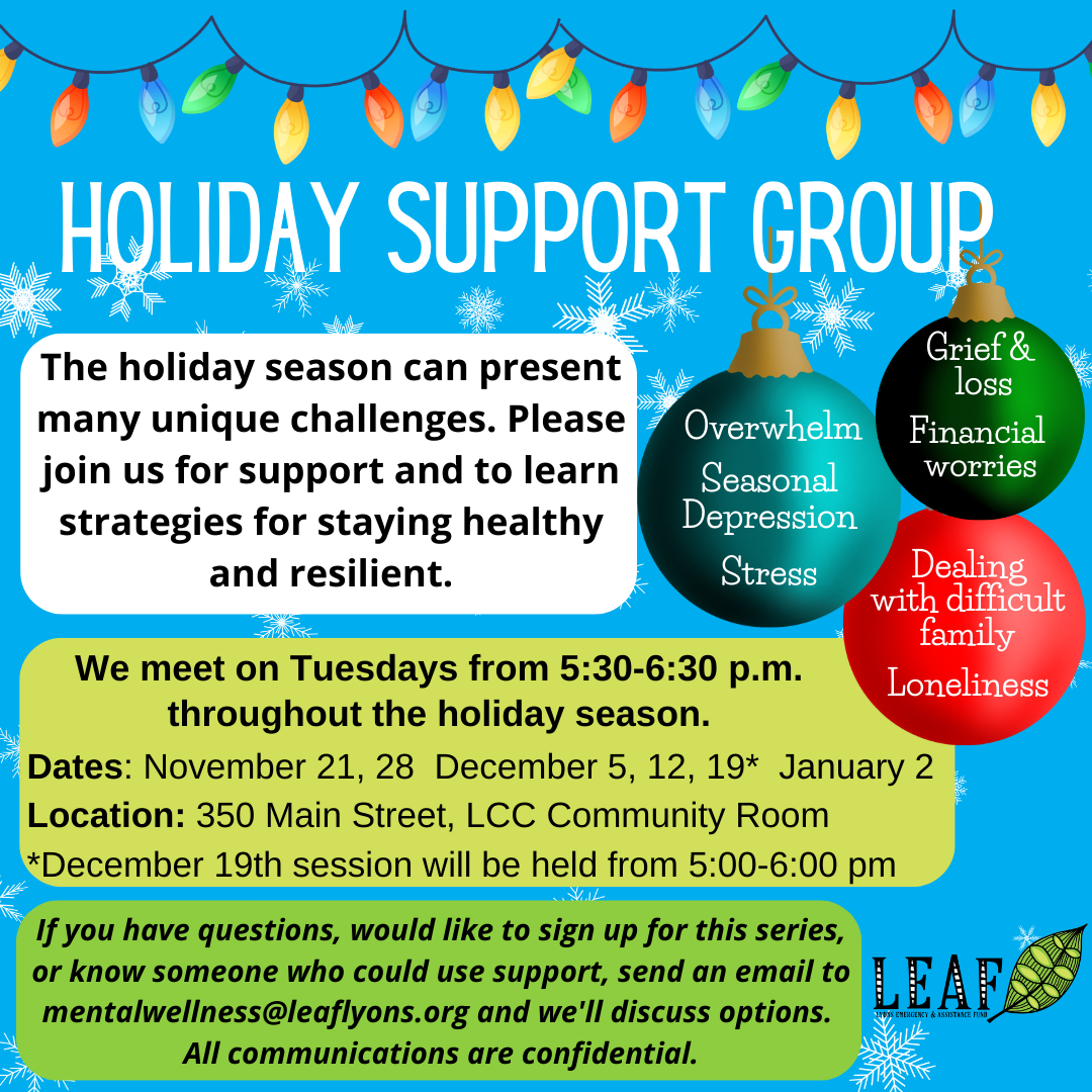 Holiday Support Group Series 2023 Instagram_updated time (1) | LEAF